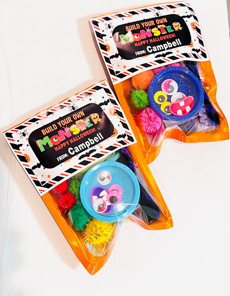 Build Your Own Monster Kit| Halloween MONSTER Kit | Play Doh Favors ...