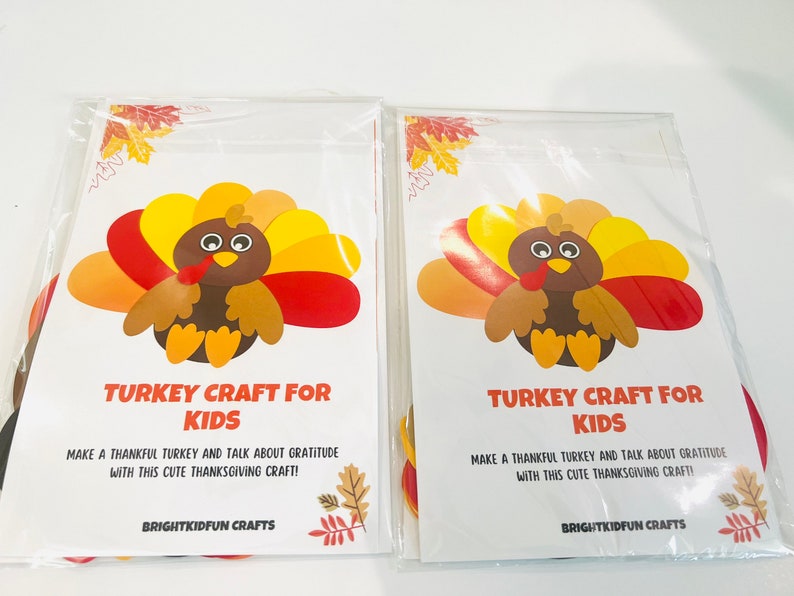 Thanksgiving Turkey Paper Craft Kits for Kids|thanksgiving Kid's Turkey ...
