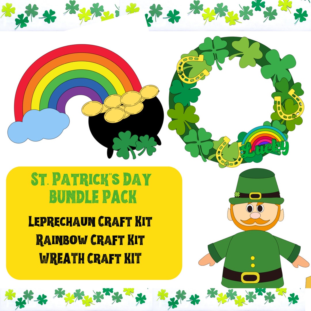 ST. Patrick’s Day Craft for Kids| Rainbow Paper Craft| Leprechaun Craft Kit| St. Patrick’s Day ...