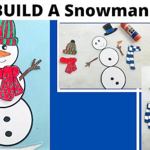 Build a Snowman Worksheet| Winter Activity for Kids| Snowman Coloring ...