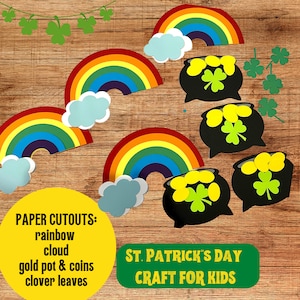 ST. PATRICK'S DAY Craft for Kids| Rainbow Paper Craft/ Preschool Crafts ...