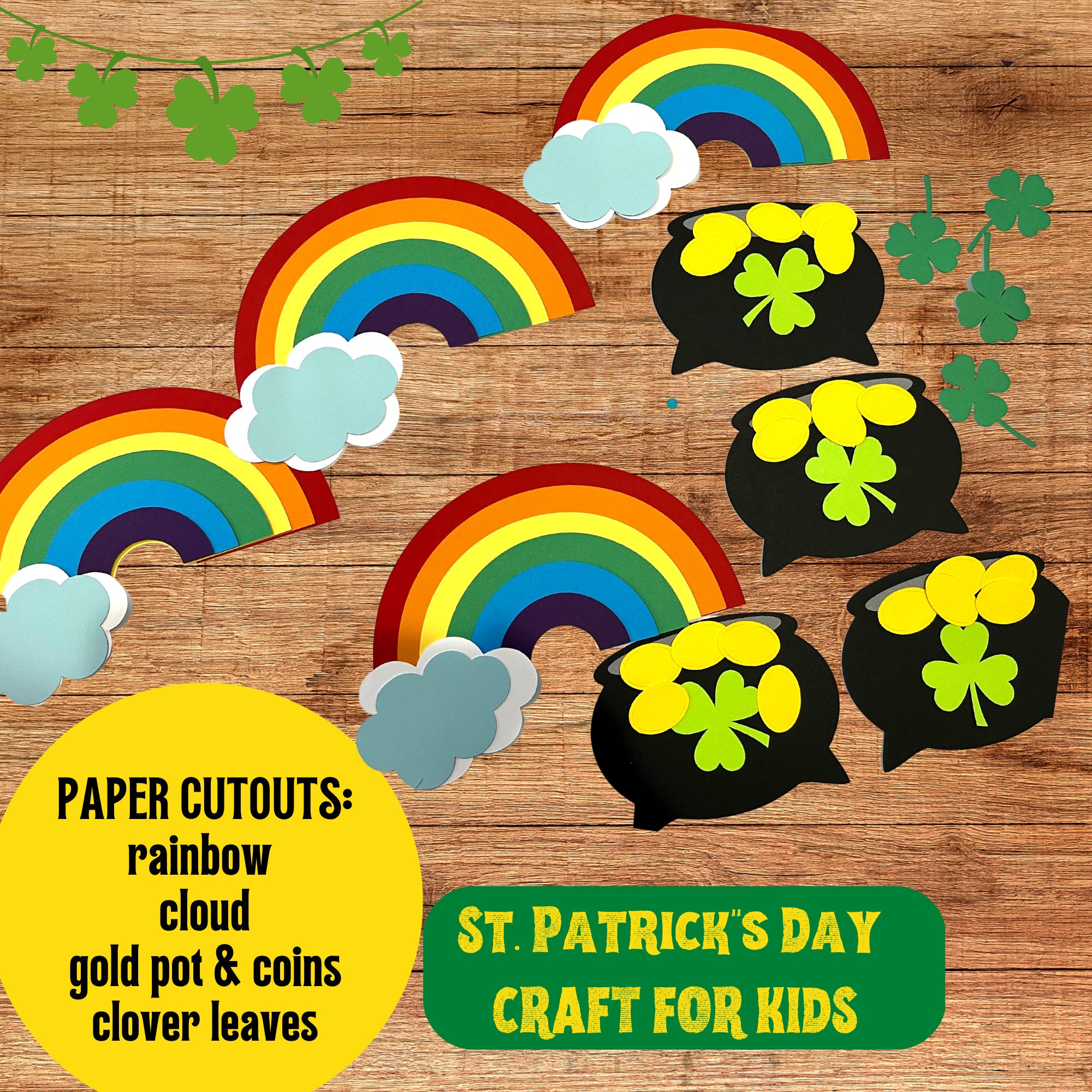 ST. PATRICK'S DAY Craft for Kids Rainbow Paper Craft/ Preschool Crafts ...