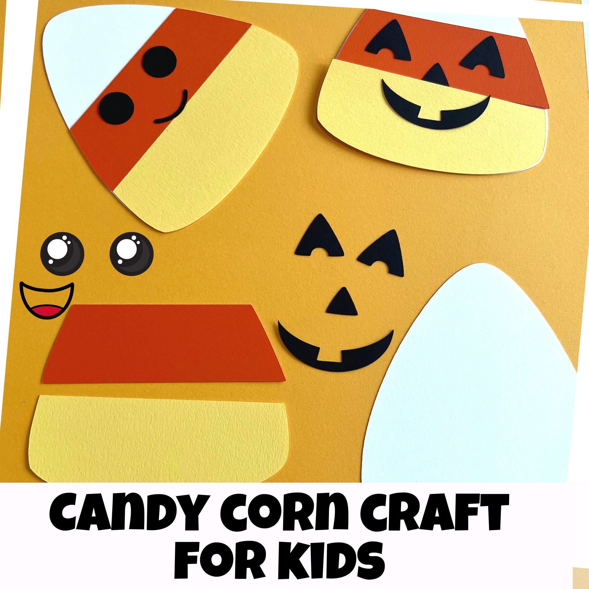 Candy Corn Craft for Kids SET of 4 CANDY CORN Fall Crafts for Kids ...