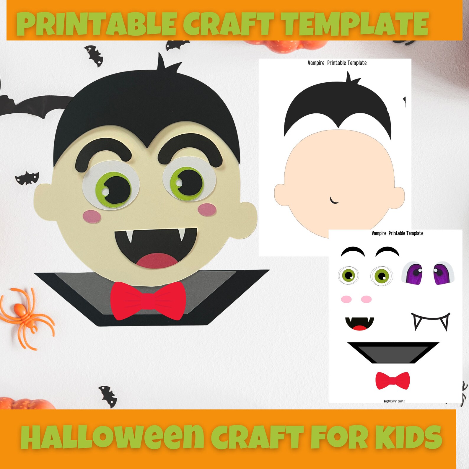 PRINTABLE HALLOWEEN CRAFT Template Halloween Craft for Kids - Etsy
