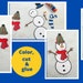 Build a Snowman Worksheet| Winter Activity for Kids| Snowman Coloring ...