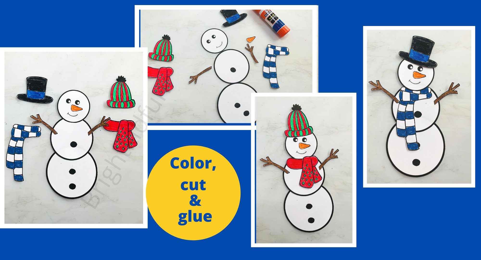 Build a Snowman Worksheet Winter Activity for Kids Snowman - Etsy