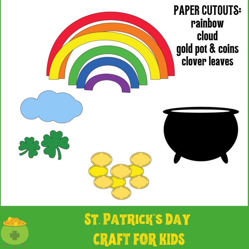 ST. Patrick’s Day Craft for Kids| Rainbow Paper Craft| Leprechaun Craft ...