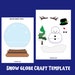 Snow Globe Printable Template Winter Craft for (Instant Download) - Etsy