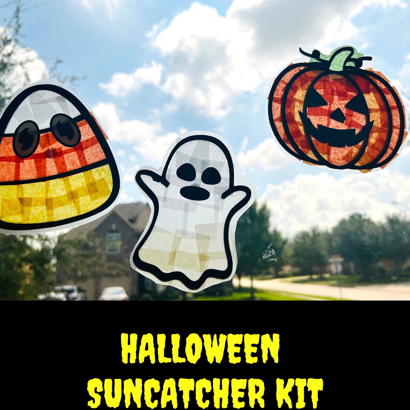 Halloween Suncatcher Kit Halloween Gifts fall Classroom Activity for ...