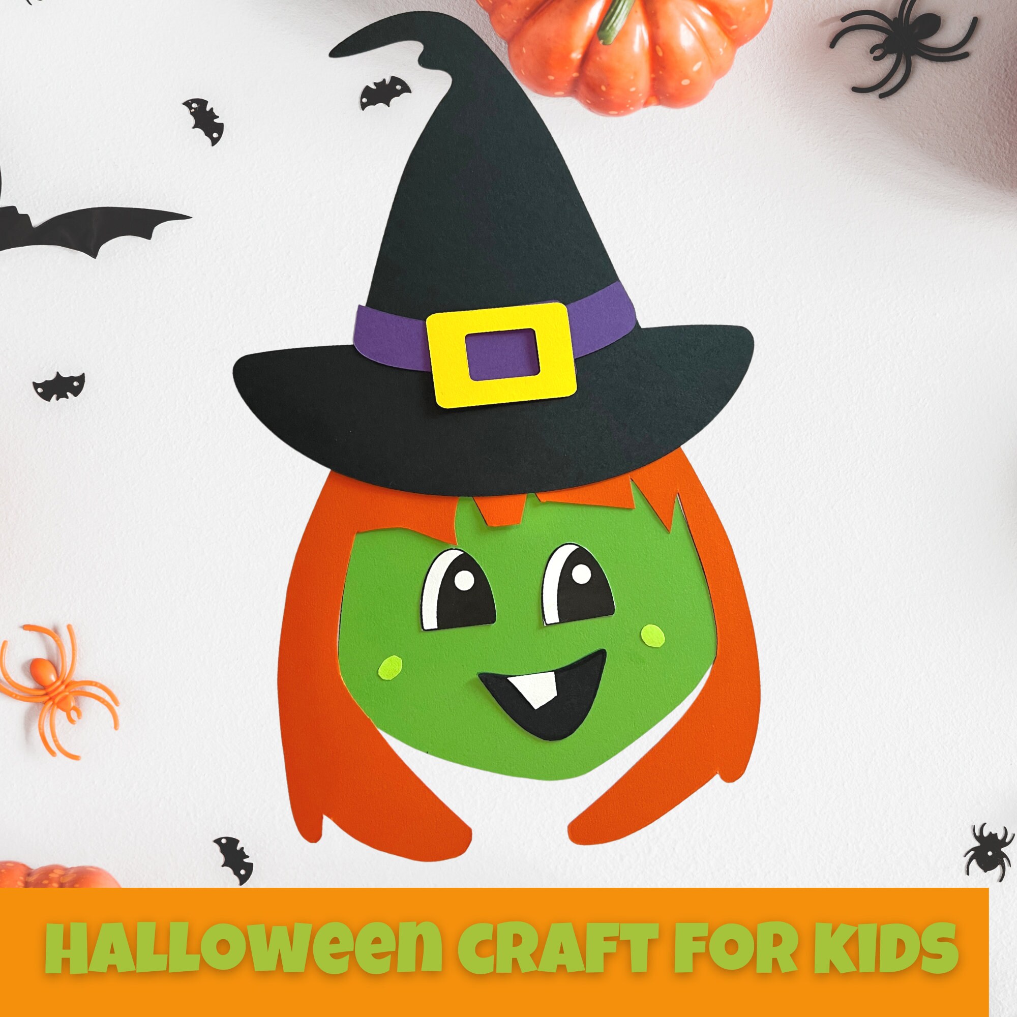 FRANKENSTEIN & WITCH Paper Craft Kit for Kids| Halloween Paper Craft ...