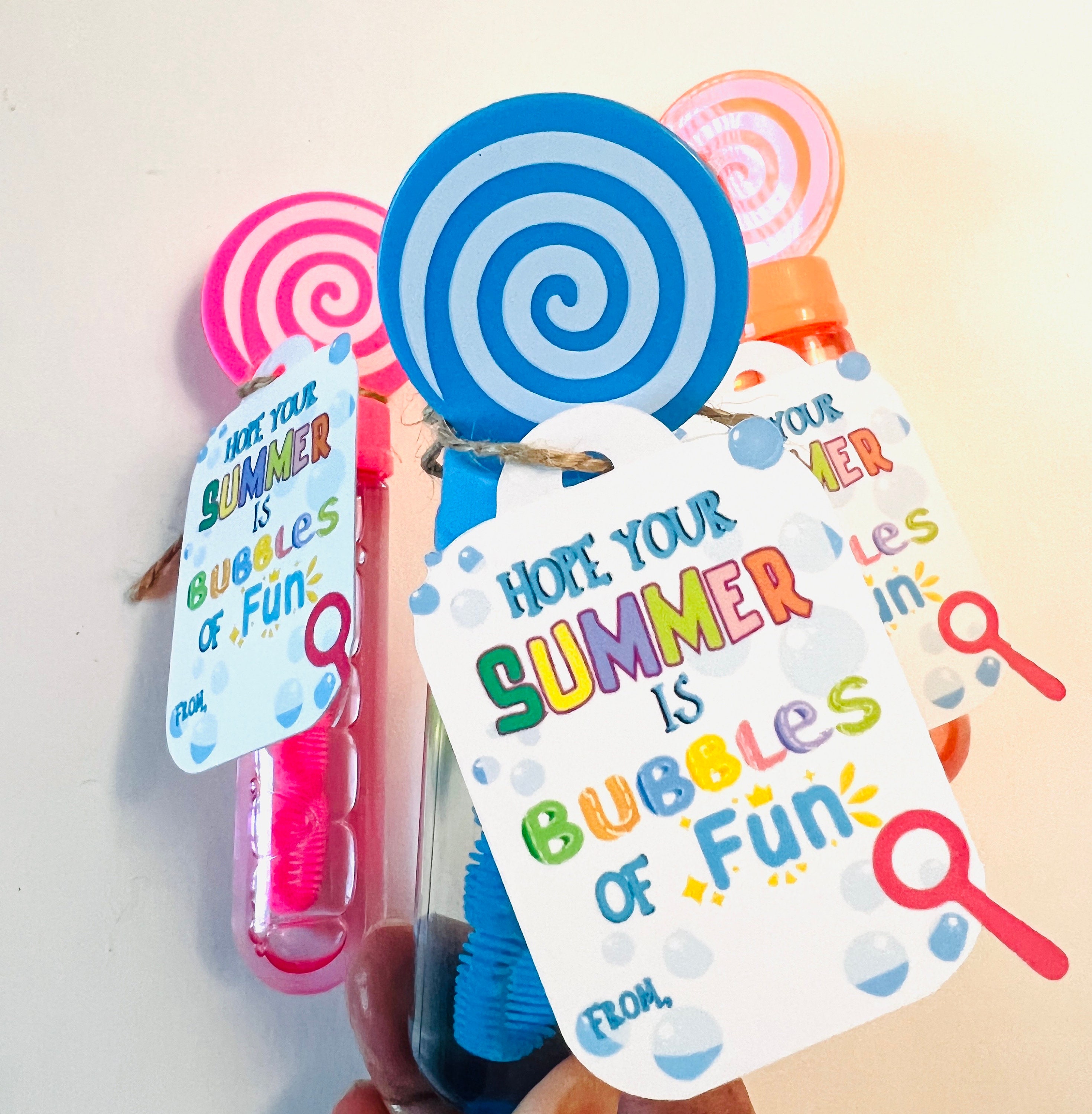 Summer End of School Year Bubble Favors| Last Day of School Class Gifts ...