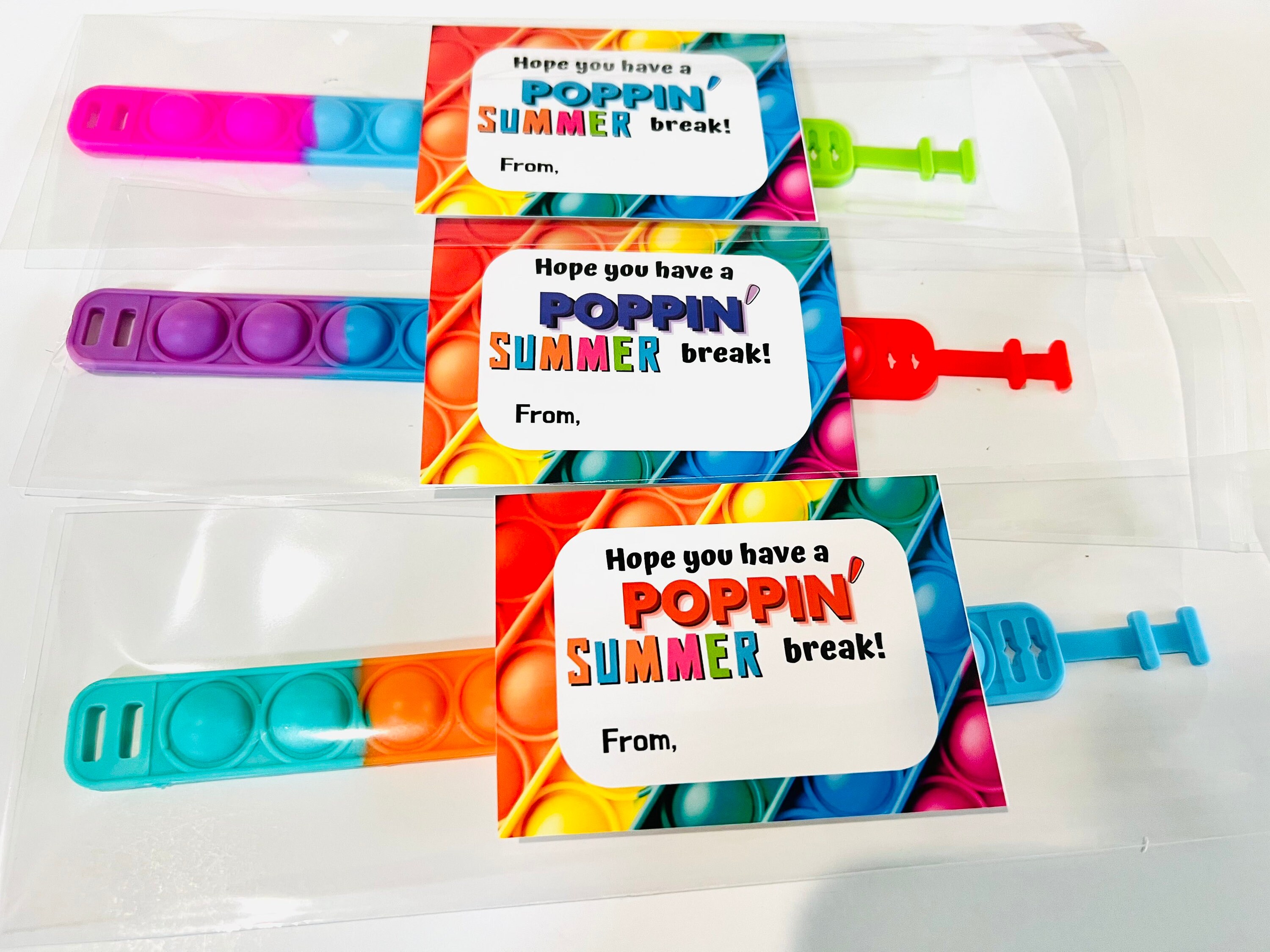 End of School Classroom Gifts| Pop It Bracelet Classroom Gifts| End of ...