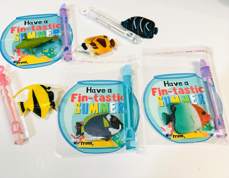 End of the School Year Classroom Gift With Fish Toys and Bubble ...