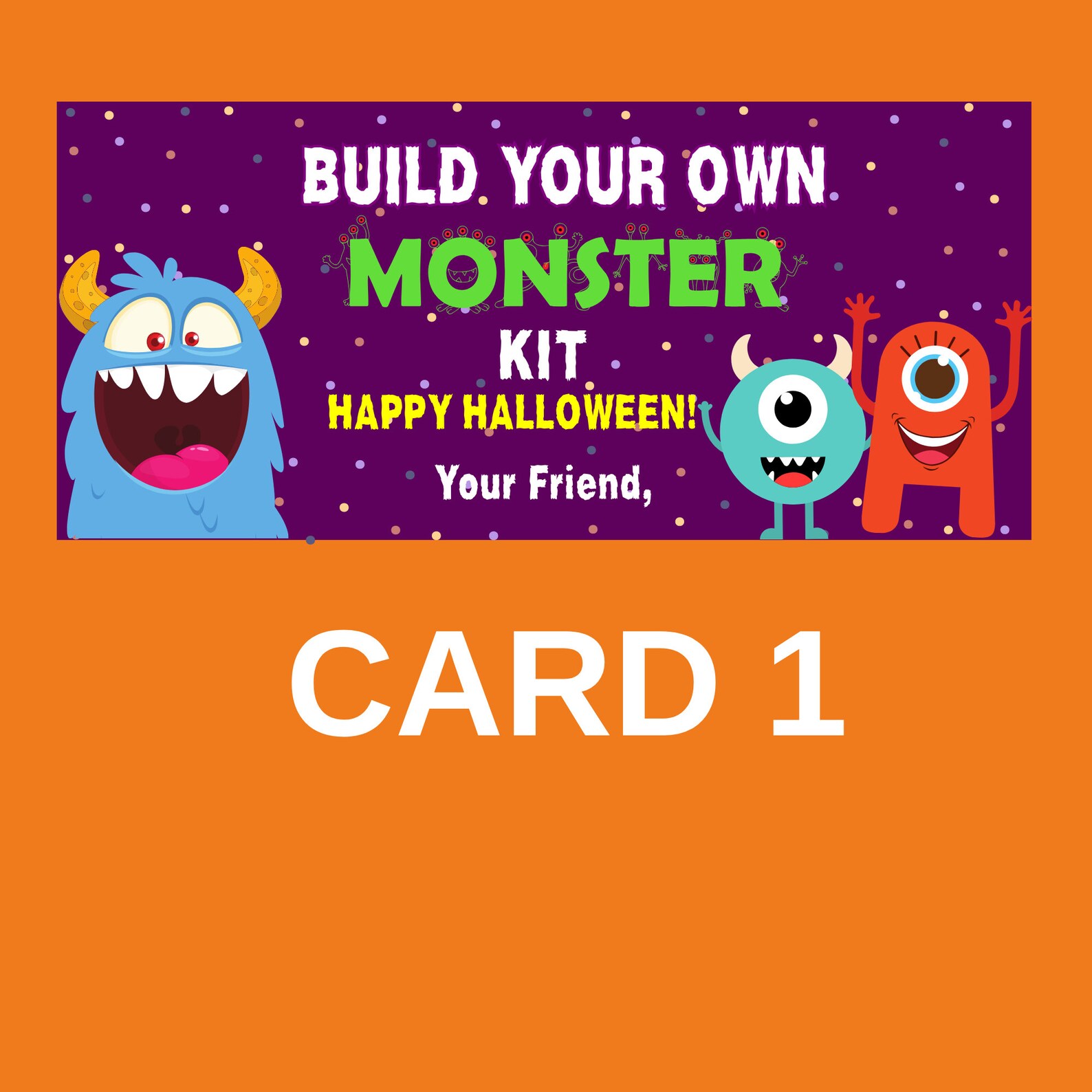 Halloween MONSTER Kit Build Your Own Monster Halloween - Etsy