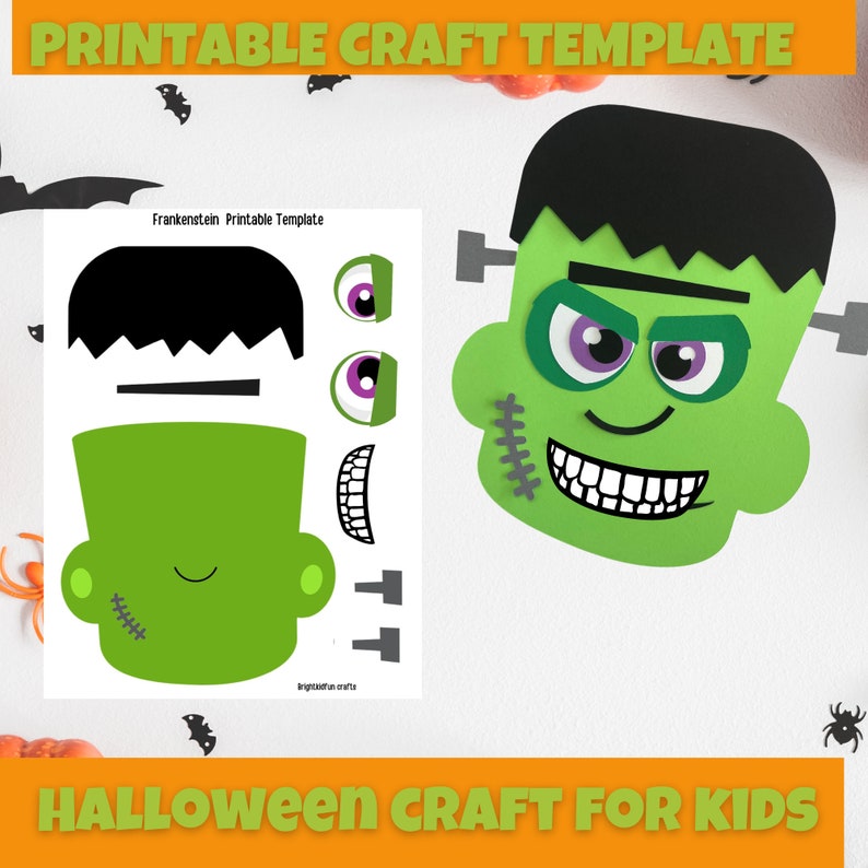 PRINTABLE HALLOWEEN CRAFT Template Halloween Craft for Kids - Etsy