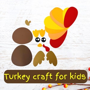 Thanksgiving Turkey Paper Craft Kits for Kids|thanksgiving Kid's Turkey ...