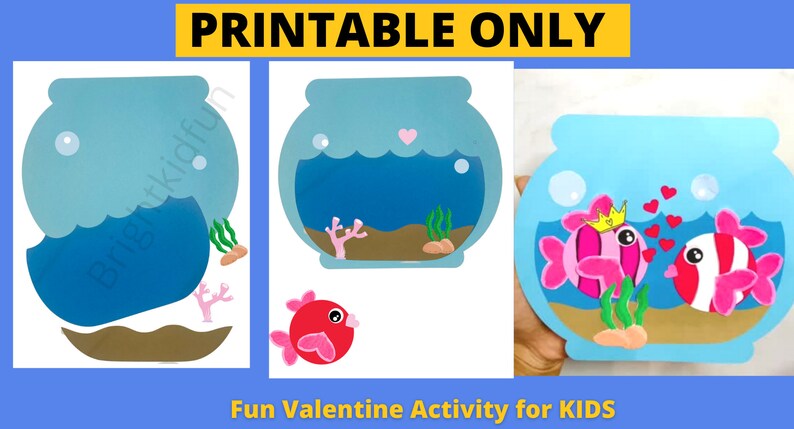 Valentine Fish Craft for Kids - Etsy