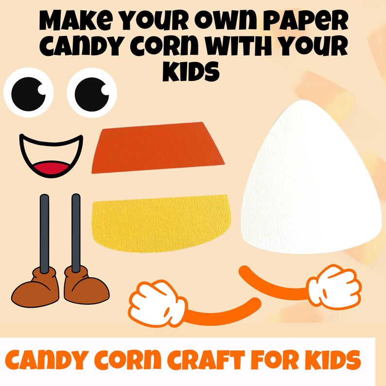 Candy Corn Craft for Kids|preschool Craft| Toddler Craft| DIY Kit ...