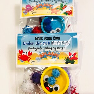 Make Your Own Under the Sea Creature| Under the Sea Party Favors - Etsy