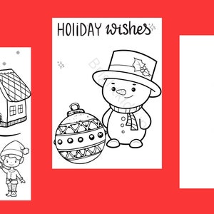 10 Fun Christmas Coloring Pages| Christmas Kids Coloring Book | Instant ...