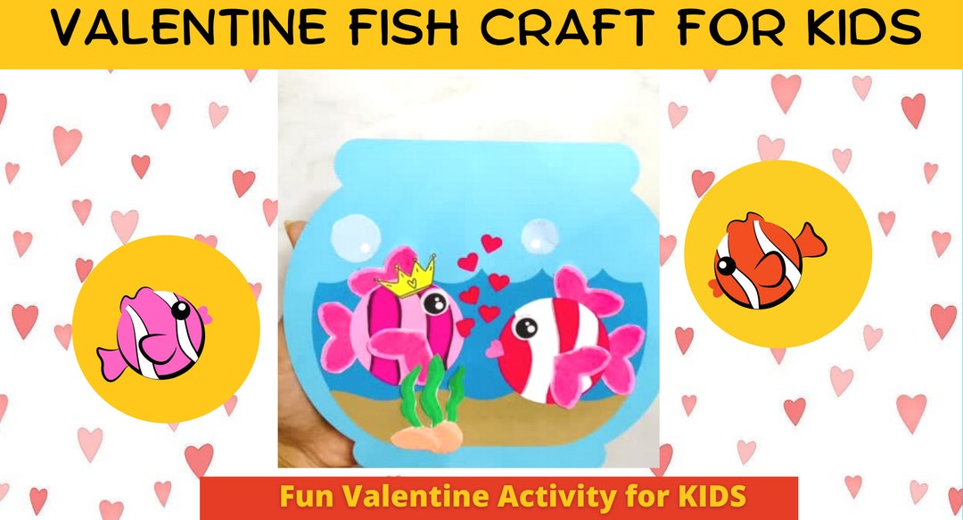 Valentine Fish Craft for Kids - Etsy