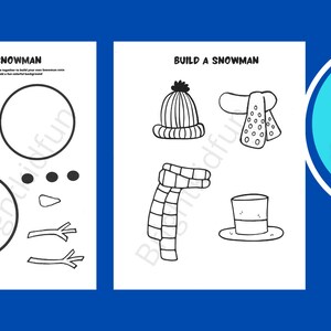 Build a Snowman Worksheet| Winter Activity for Kids| Snowman Coloring ...