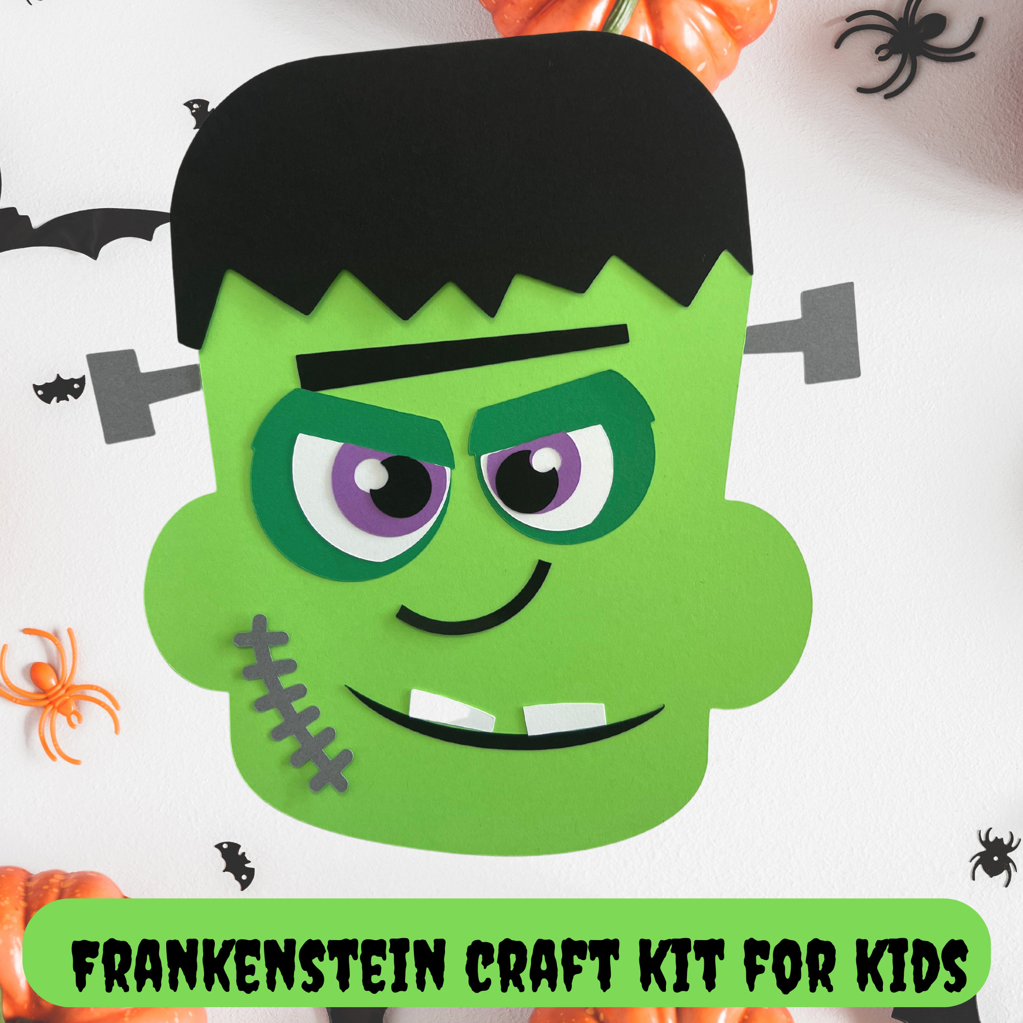 FRANKENSTEIN & WITCH Paper Craft Kit for Kids Halloween Paper - Etsy