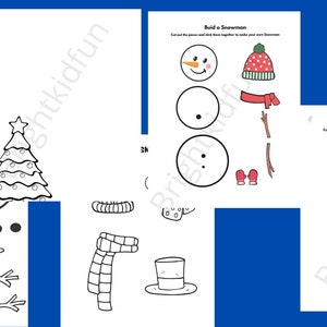 Build a Snowman Worksheet| Winter Activity for Kids| Snowman Coloring ...