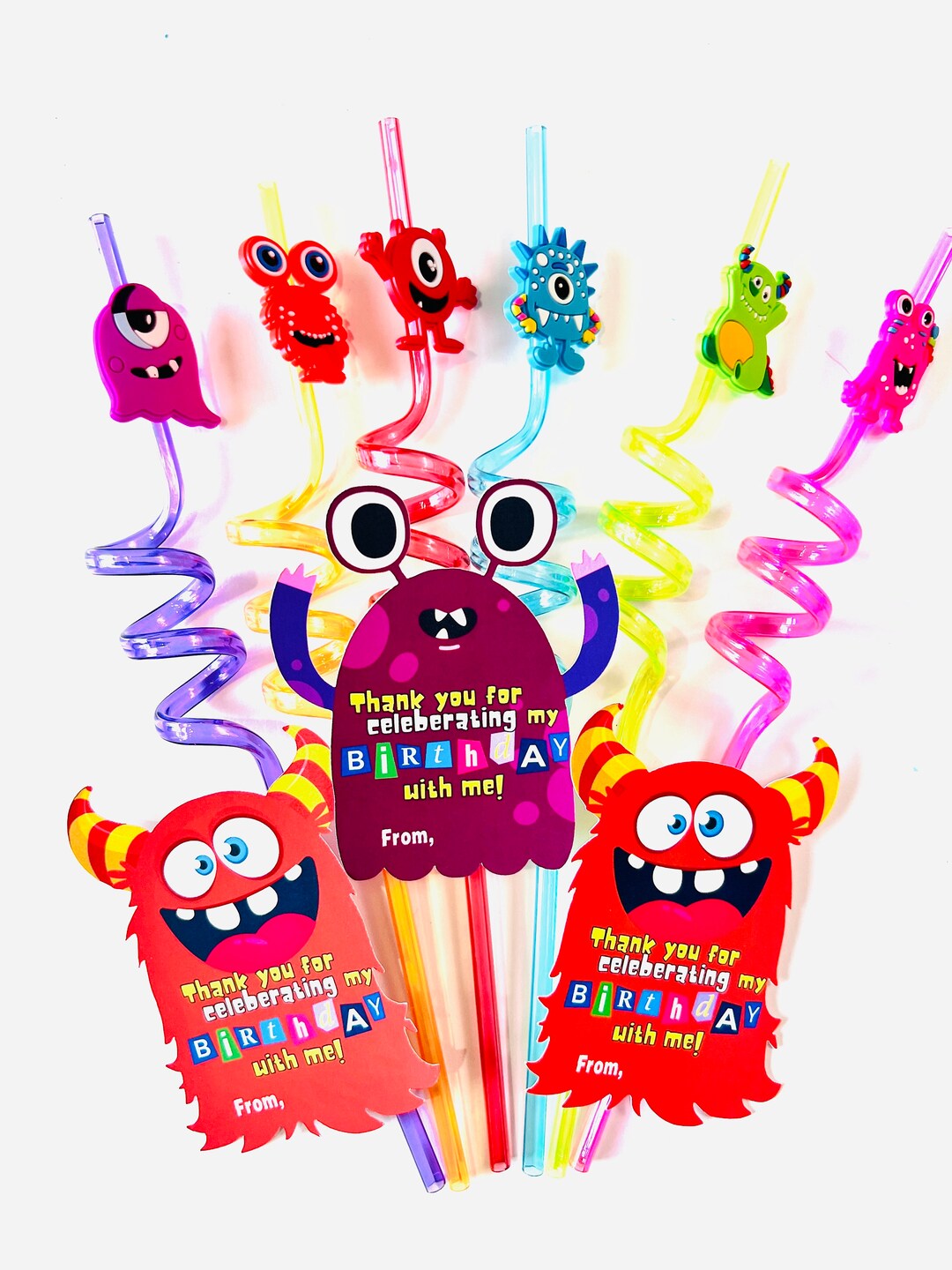 MONSTER STRAW GIFTS for Birthday Party Favor - Etsy