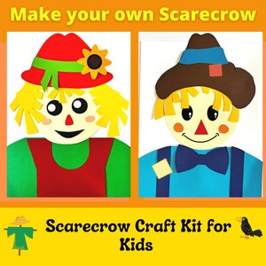 Scarecrow Paper Craft for Kids Fall Crafts for Kidsthanksgiving Craft ...