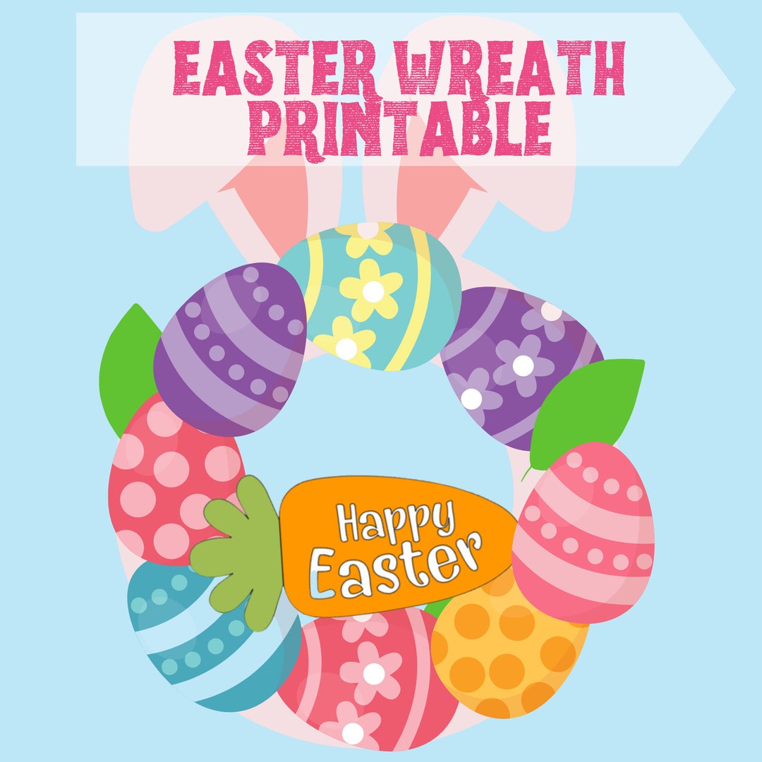 EASTER WREATH PRINTABLE - Etsy