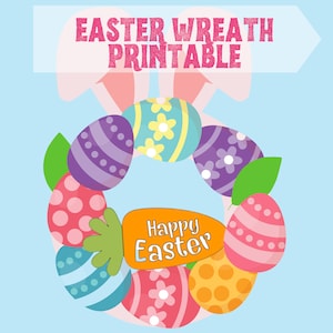 EASTER WREATH PRINTABLE - Etsy