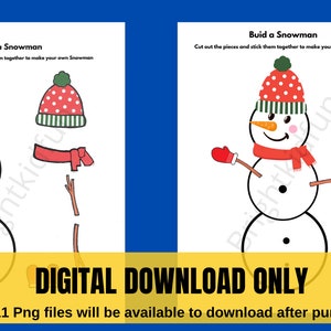 Build a Snowman Worksheet| Winter Activity for Kids| Snowman Coloring ...