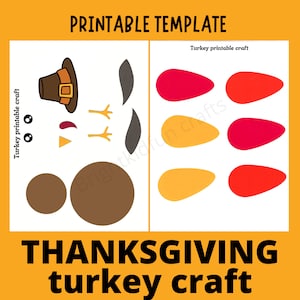 PRINTABLE Thanksgiving Turkey Craft| |fall Craftturkey Craft| Toddler ...