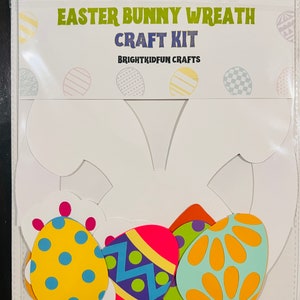 Easter Bunny Wreath Kit| Kids Paper Craft Kit - Etsy