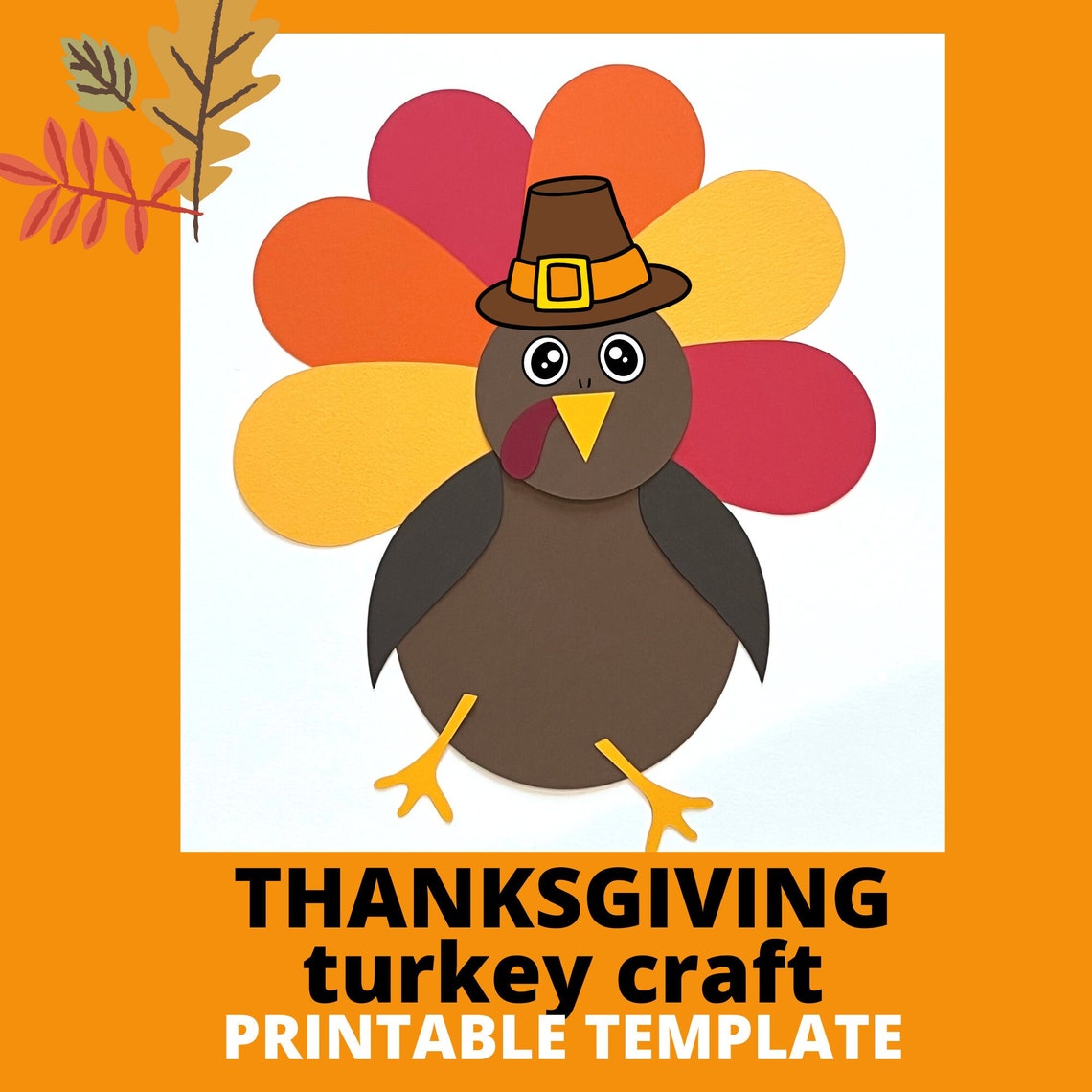 PRINTABLE Thanksgiving Turkey Craft fall Craftturkey Craft Toddler ...