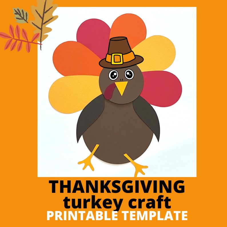 PRINTABLE Thanksgiving Turkey Craft| |fall Craftturkey Craft| Toddler ...