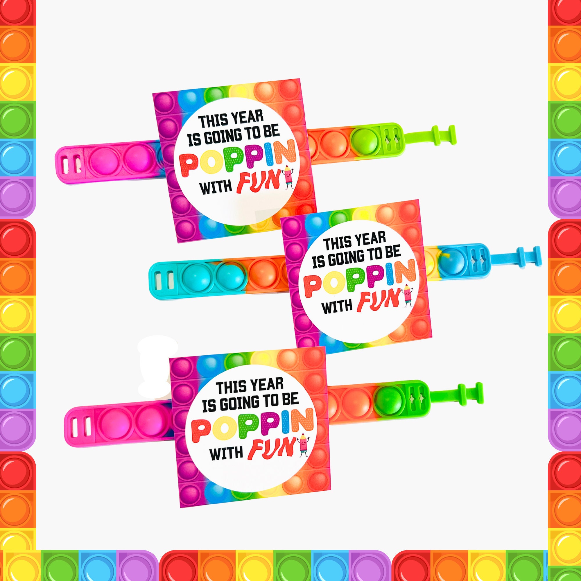 Back to School Pop It Bracelets Gifts for Kidswelcome Back to School - Etsy