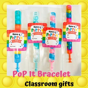 End of School Classroom Gifts| Pop It Bracelet Classroom Gifts| End of ...