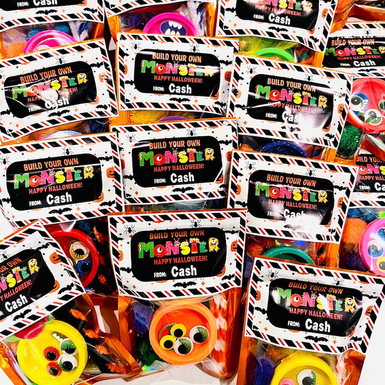 Build Your Own Monster Kit| Halloween MONSTER Kit | Play Doh Favors ...