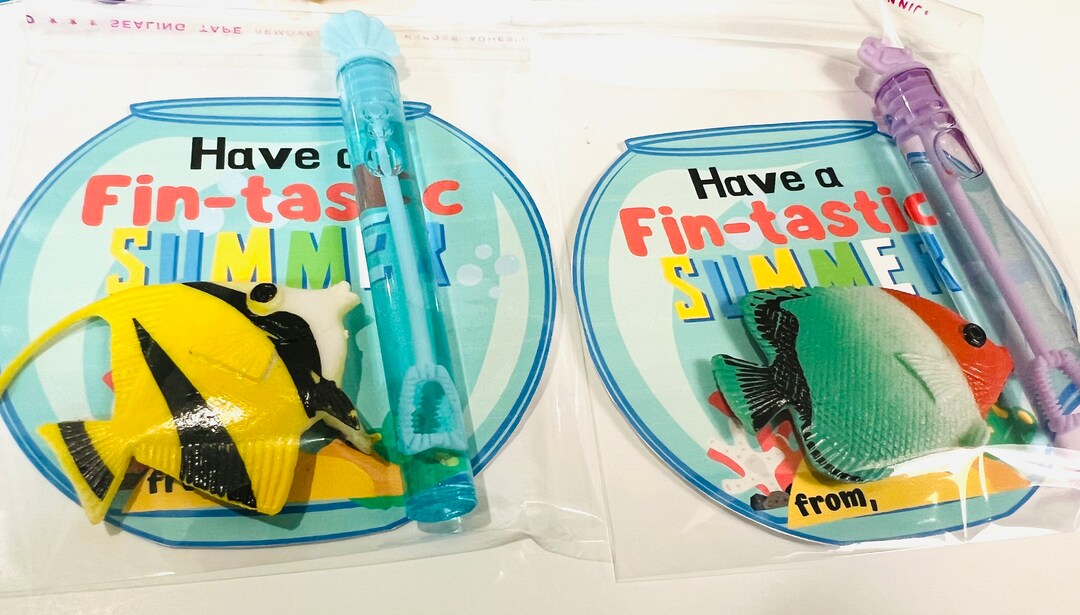 End of the School Year Classroom Gift With Fish Toys and Bubble ...