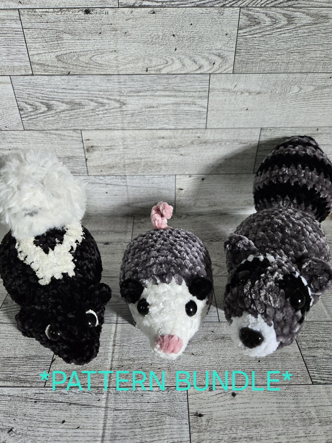 Forest Friends Pattern Bundle (skunk/possum/raccoon) - Etsy