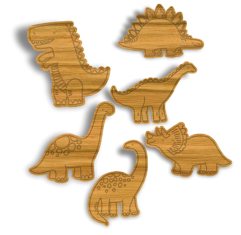Dino-mite Paintables: Easy Laser Cut Dinosaur Designs (digital File) - Etsy