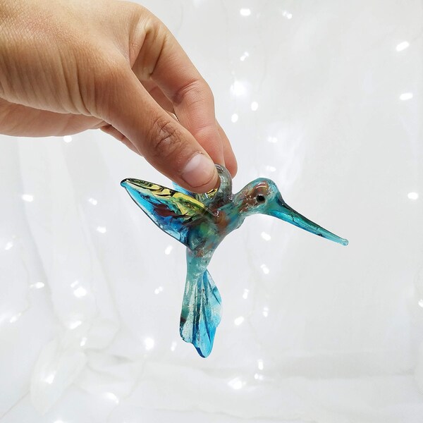 Glass Hummingbird - Etsy
