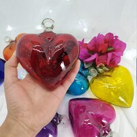 Glass Hearts - Etsy