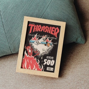 Thrasher Magazine Hand Painted Poster Print, High Quality Matte Paper ...