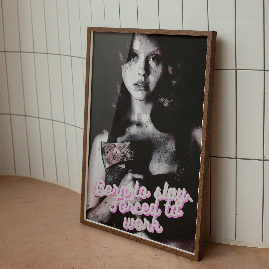 Mia Goth Pearl Poster Hand Drawn Artwork On Matte Poster Classic Horror Movie Born To Slay