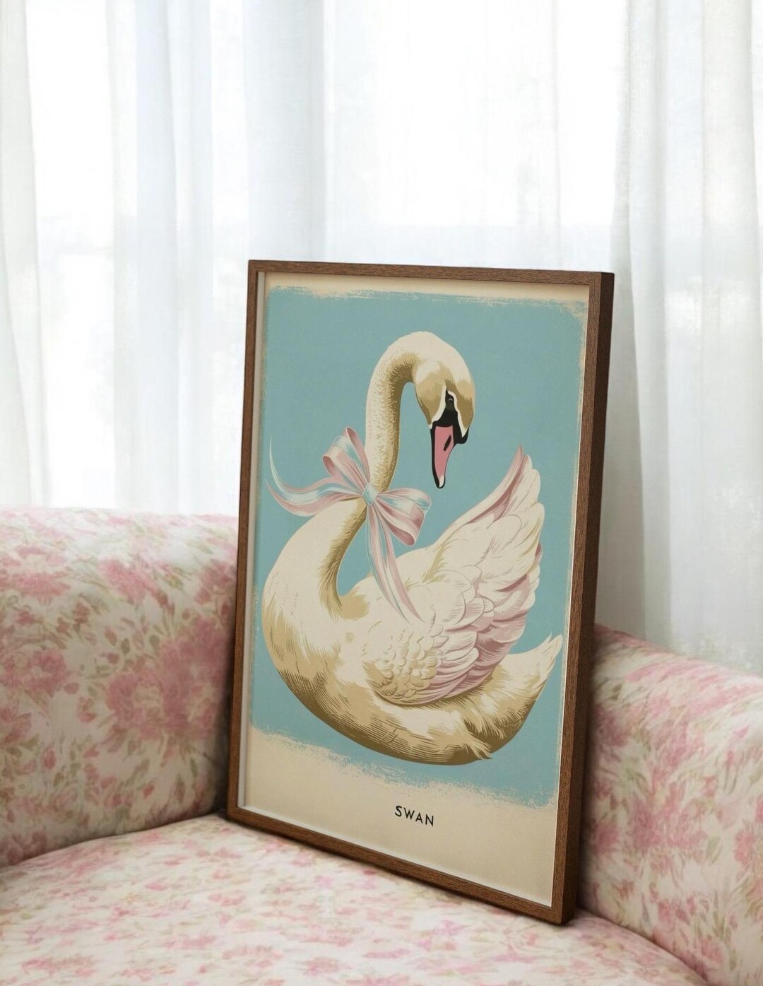 Elegant Vintage Black Swan Art Print - Coquette Inspired Poster ...