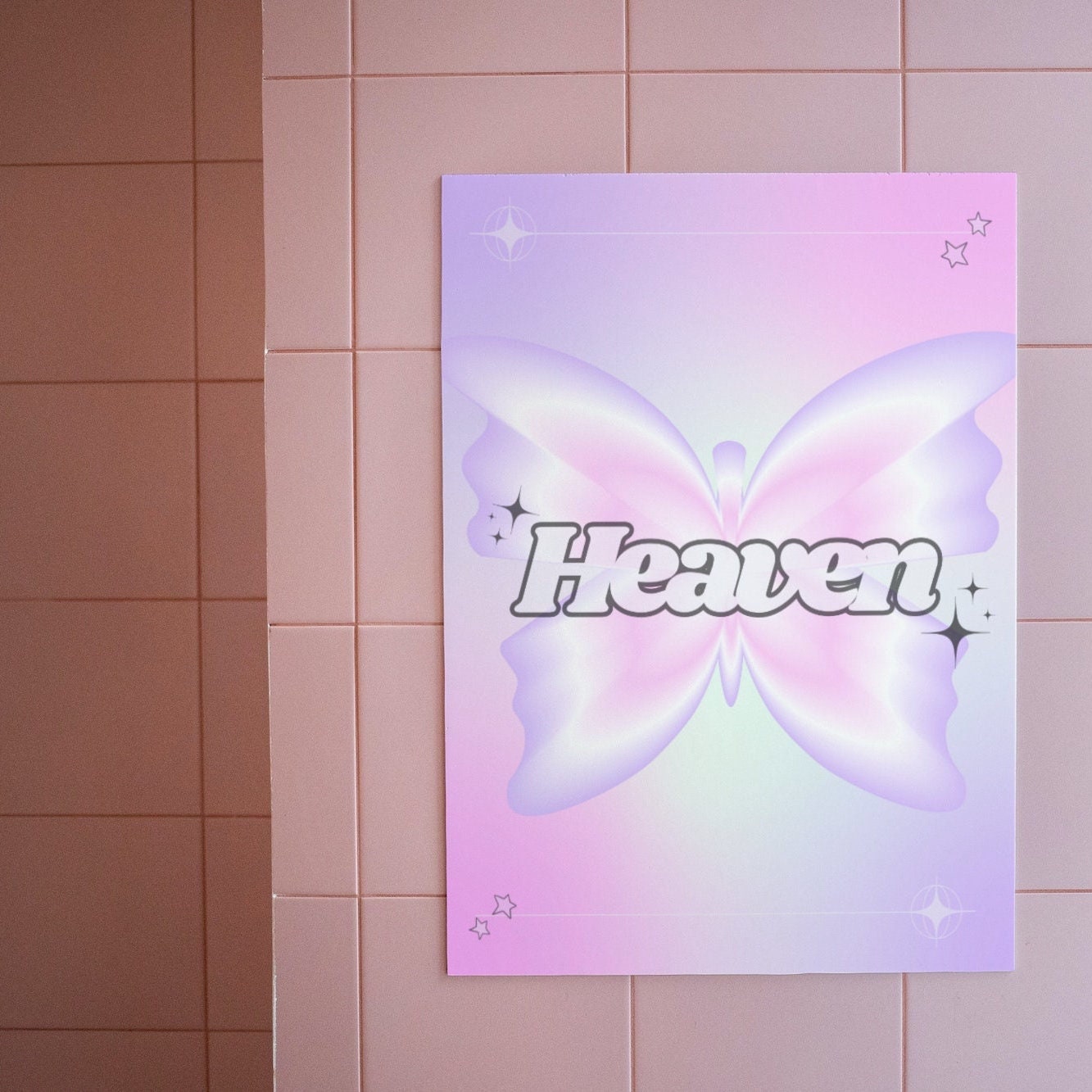 Y2k-inspired Pastel Butterfly Print heaven, Cute, Trendy Wall Prints ...