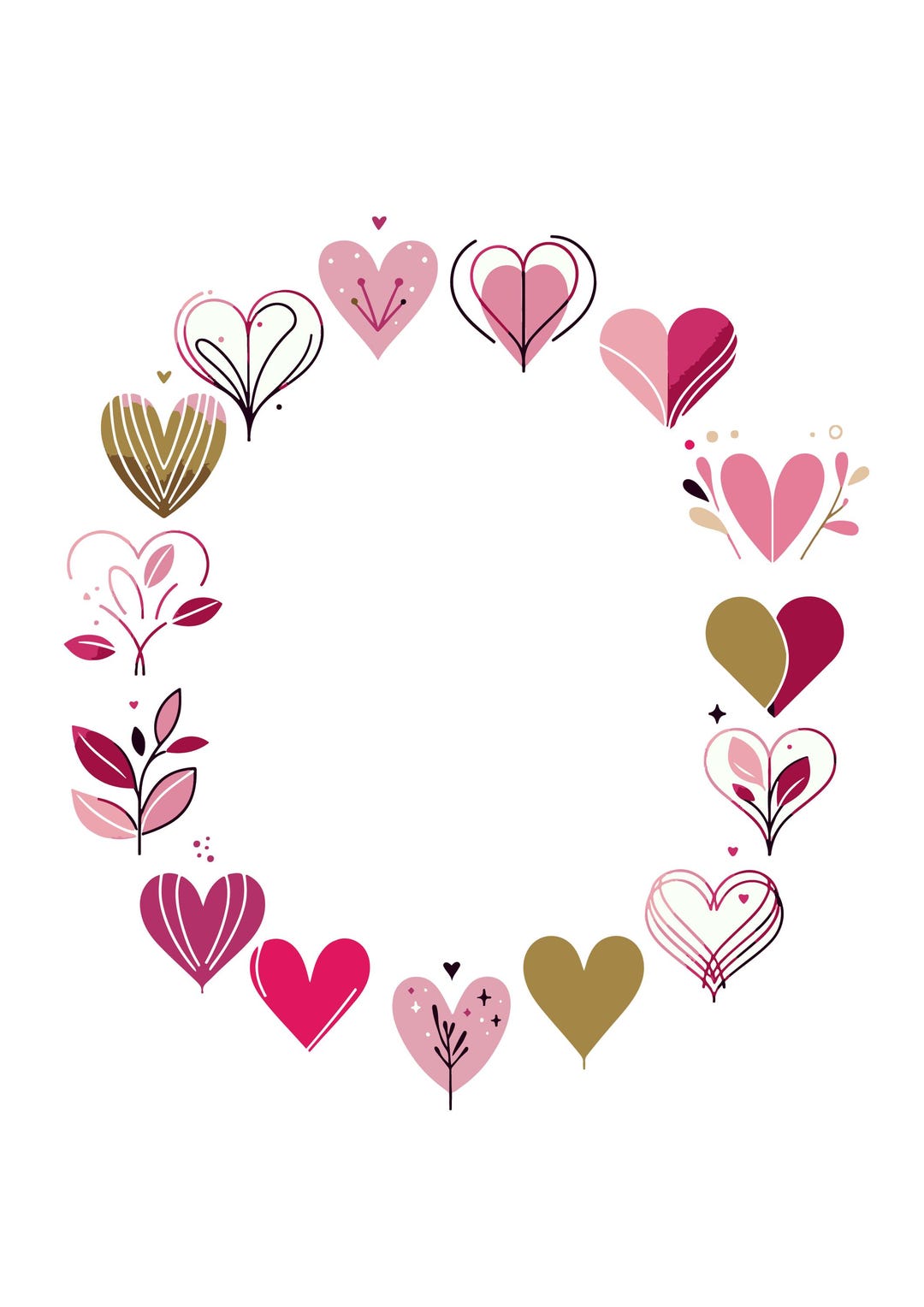 Valentine's Clipart Day Heart Clipart Set, Instant Download - Etsy